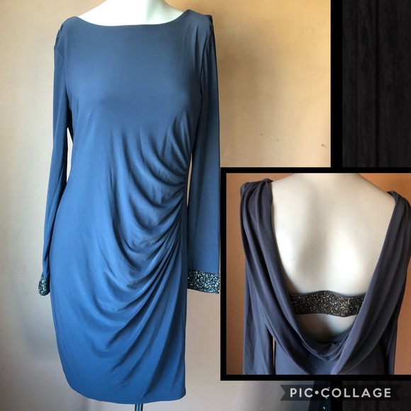 MARINA | Dresses | Marina Swoop Back Dress With Beautiful Detail | Poshmark